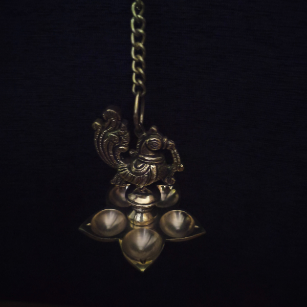 Best Hanging 5 Face Brass Diya in Coimbatore | Tulsi Home Store